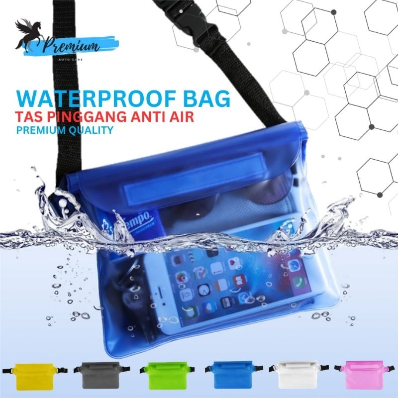 Jual Tas Pinggang Anti Air / Waterproof Waist Bag Unisex / Underwater ...