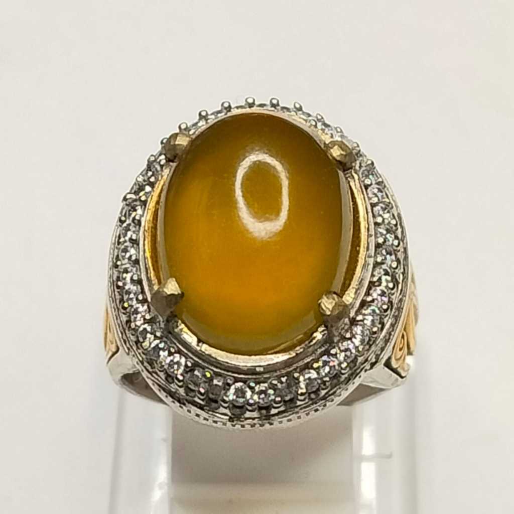 Jual ring 9 batu natural Solar madu kode batu a85 | Shopee Indonesia