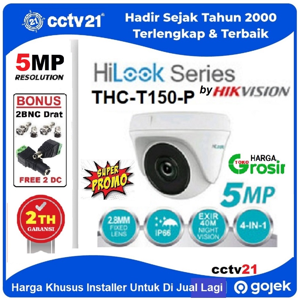 Jual Cctv Kamera Camera Indoor 5mp Hilook By Hikvision Thc T150 P