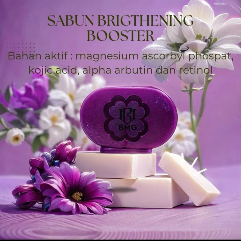 Jual SABUN BATANG BMG BIRGHTENING BOOSTER UNGU BPOM SABUN WAJAH DAN ...