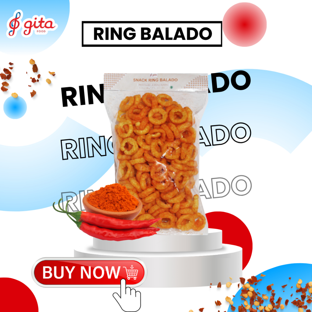 Jual Snack Ring Rasa Bumbu Balado Kemasan [200 g] | Shopee Indonesia
