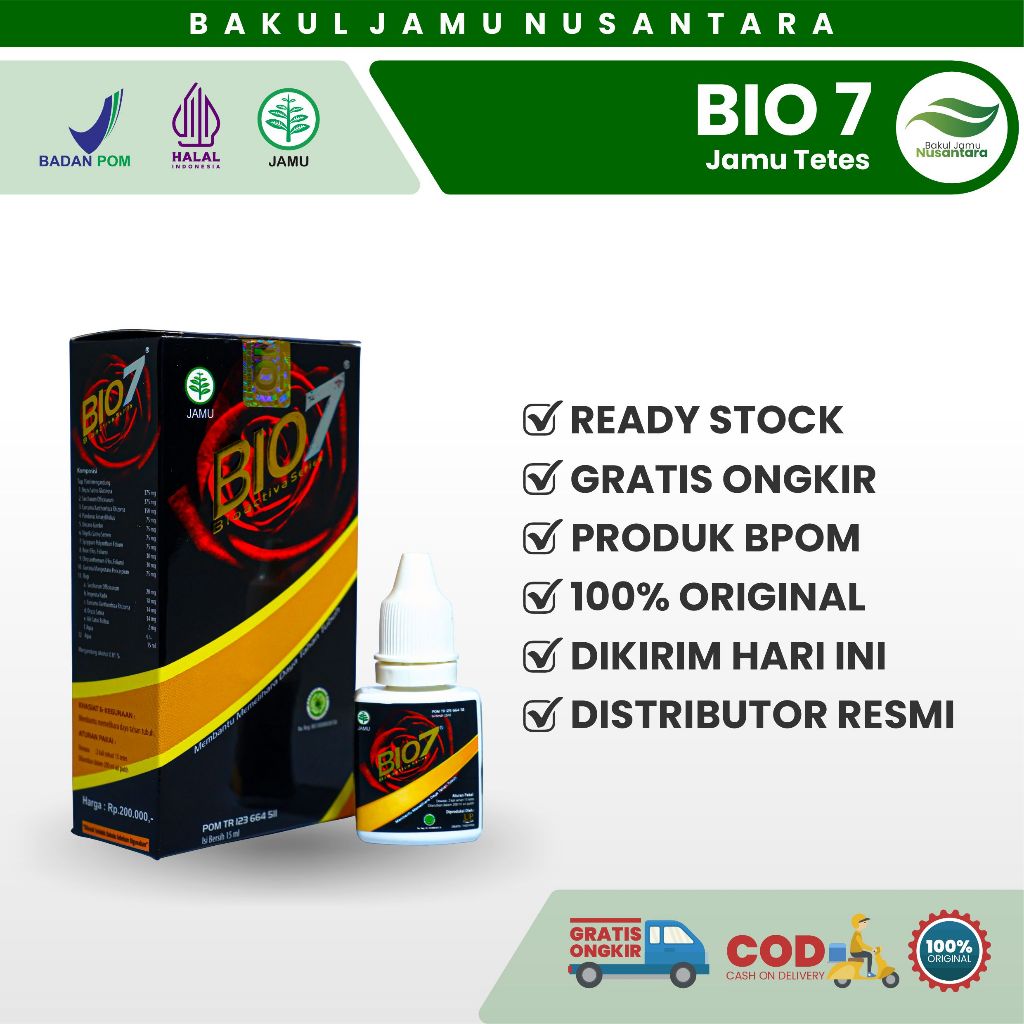 Jual BIO7 Jamu Tetes Herbal Original 15ml | Shopee Indonesia