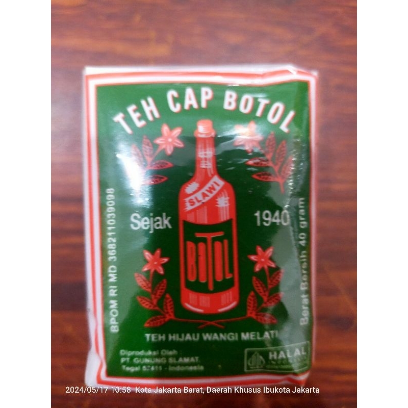 Jual TEH CAP BOTOL 40 GR ( hijau) | Shopee Indonesia