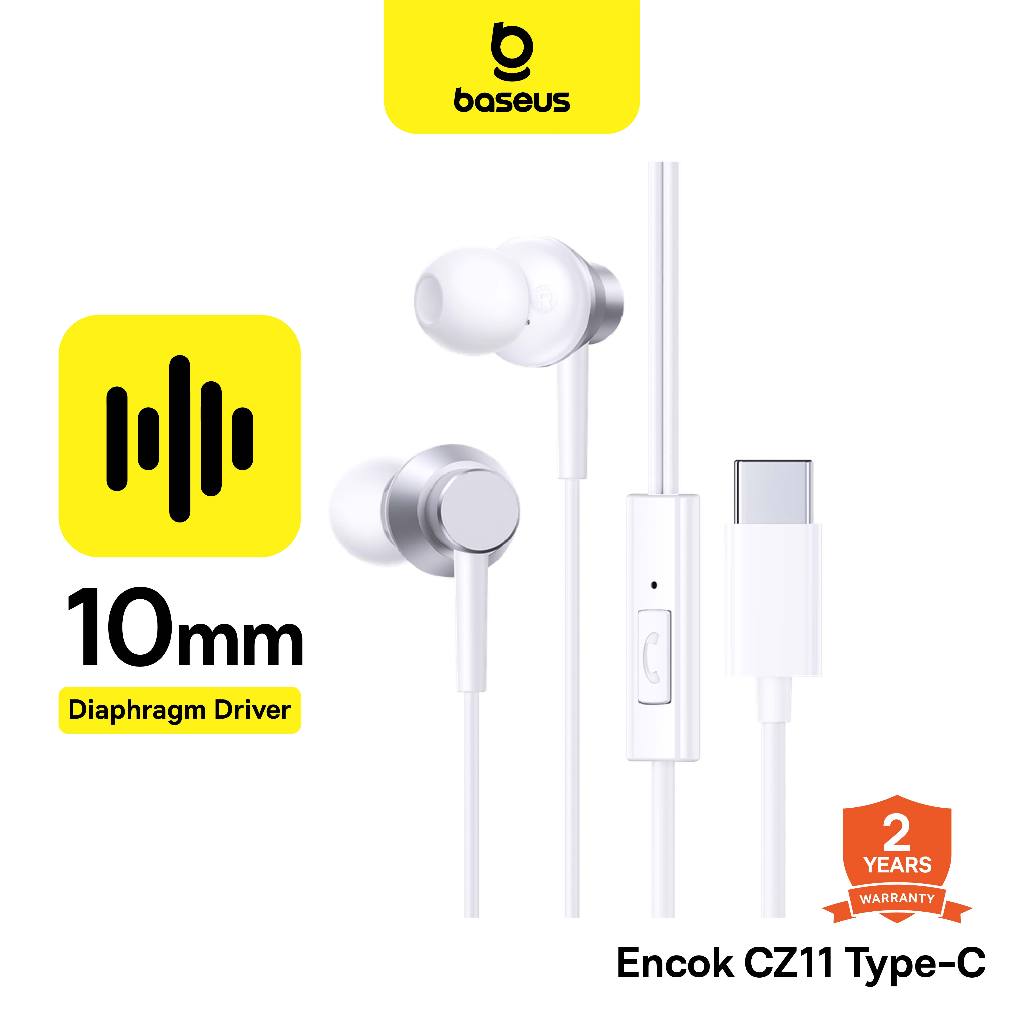 Jual BASEUS Headset Encok CZ11 Wired Earphones 1.2M USB TYPE C ...