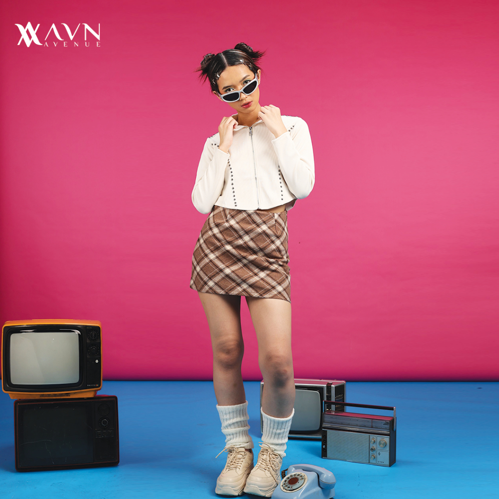 Jual Avenue Mini Skirt Wool Tartan - Rok Mini Tartan - Korea Skirt ...