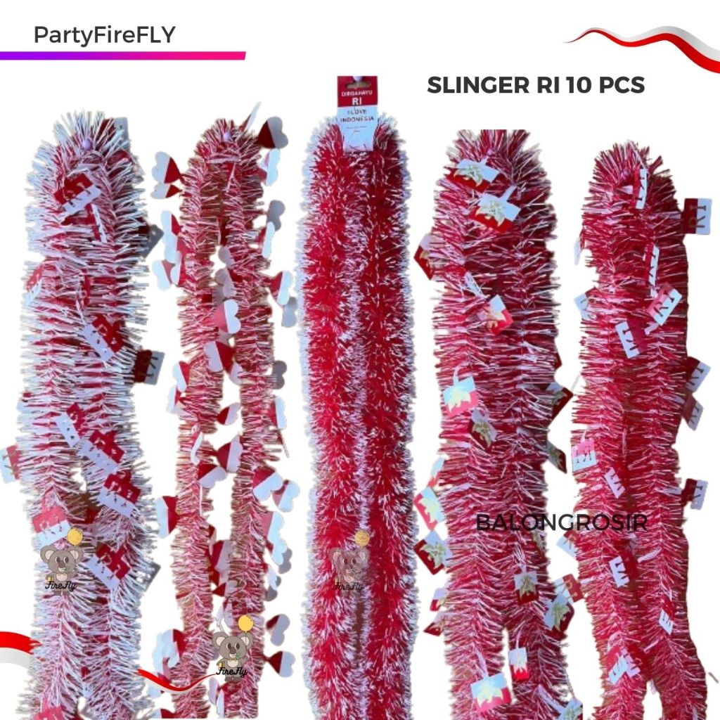 Jual Slinger Rumbai Merah Putih Hiasan Dekorasi HUT KEMERDEKAAN HUT RI ...