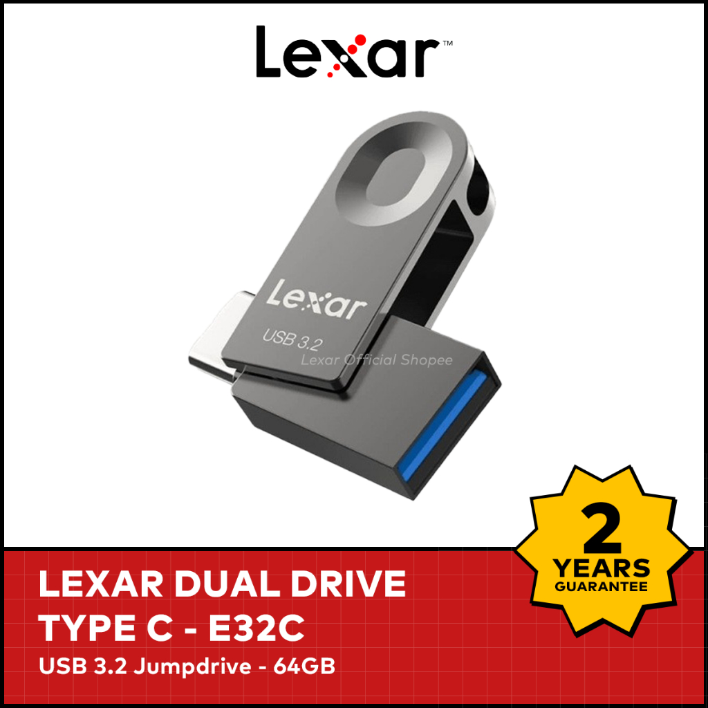 Jual Lexar JumpDrive Dual Drive E32C USB 3.2 OTG Type C - 64GB | Shopee Indonesia
