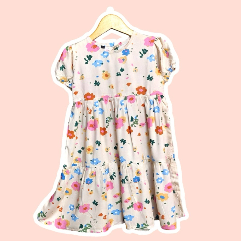 Jual Daster Anak Khanza Dress Cream Usia 2-5th | Shopee Indonesia
