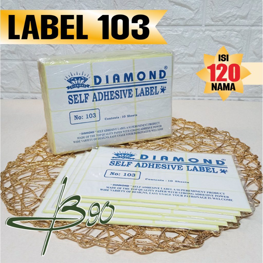 Jual 1 Ball_Stiker Label Tempelan Undangan 103 Putih polos ISI 120 ...