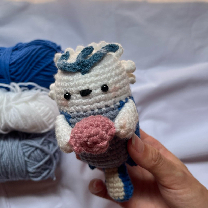 Jual genshin impact the leisurely otter neuvillette crochet keychain ...