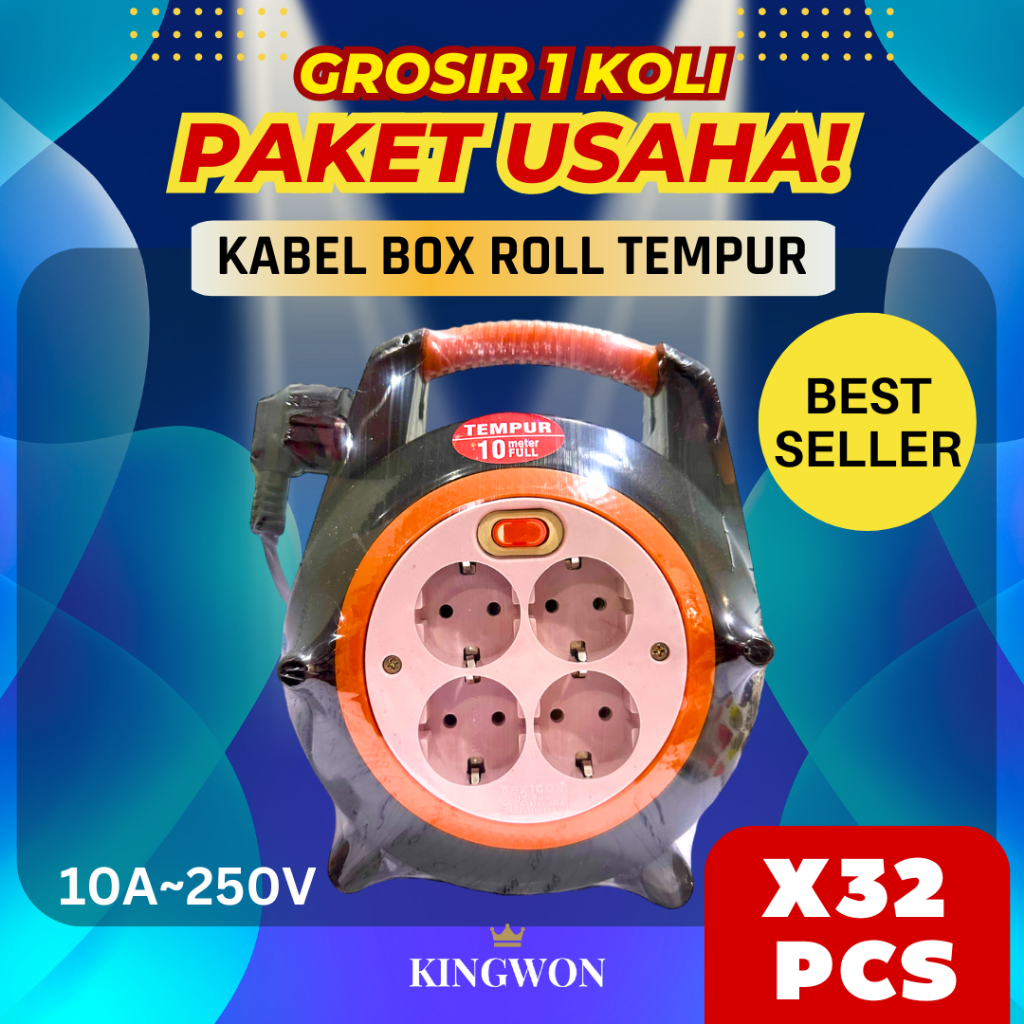 Jual [ PAKET USAHA 32 PCS ] ROLL KABEL BOX KABEL 3/5/10/15 M COLOKAN ...