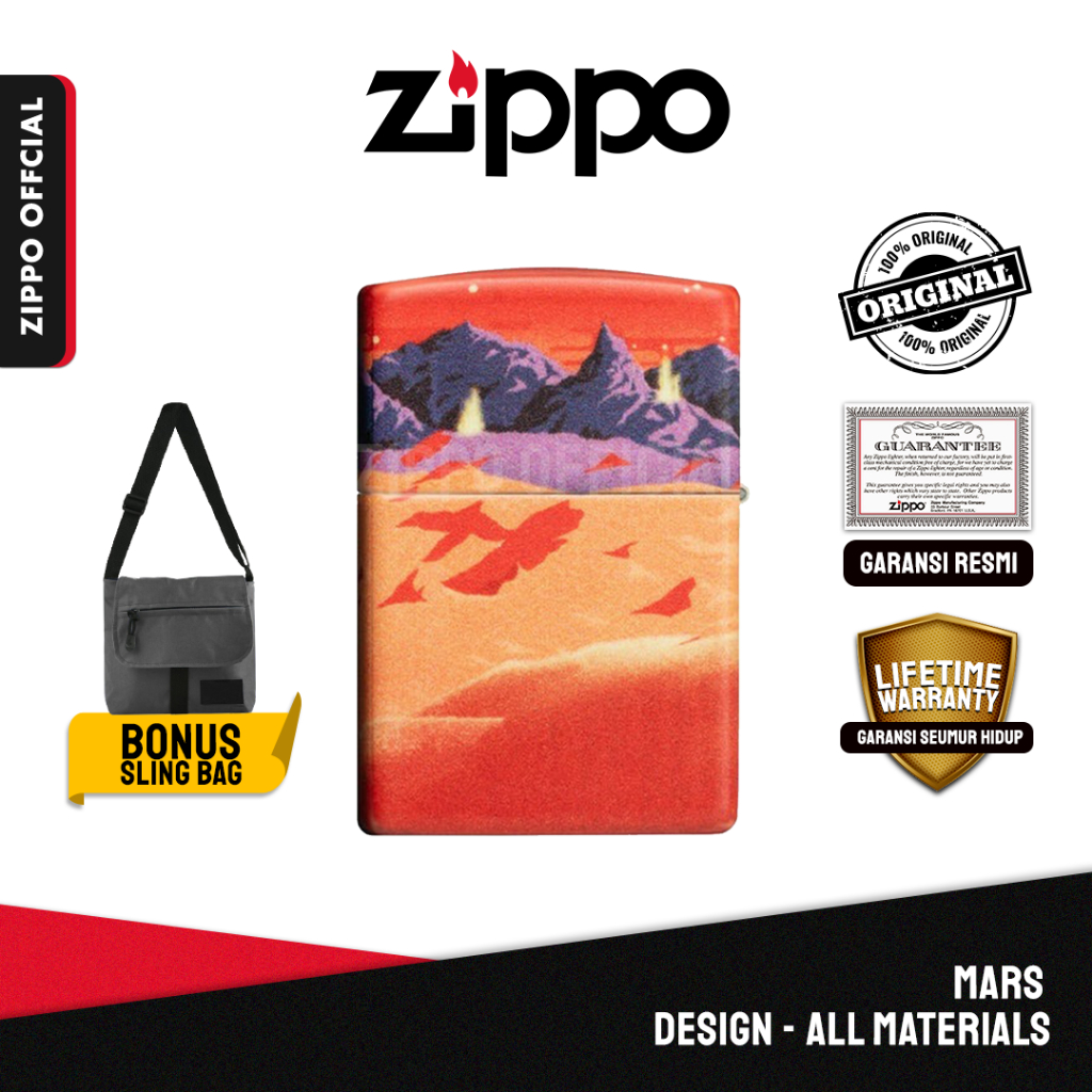 Jual Zippo Original Mars Design 49634 | Garansi Lifetime | Original USA | Shopee Indonesia