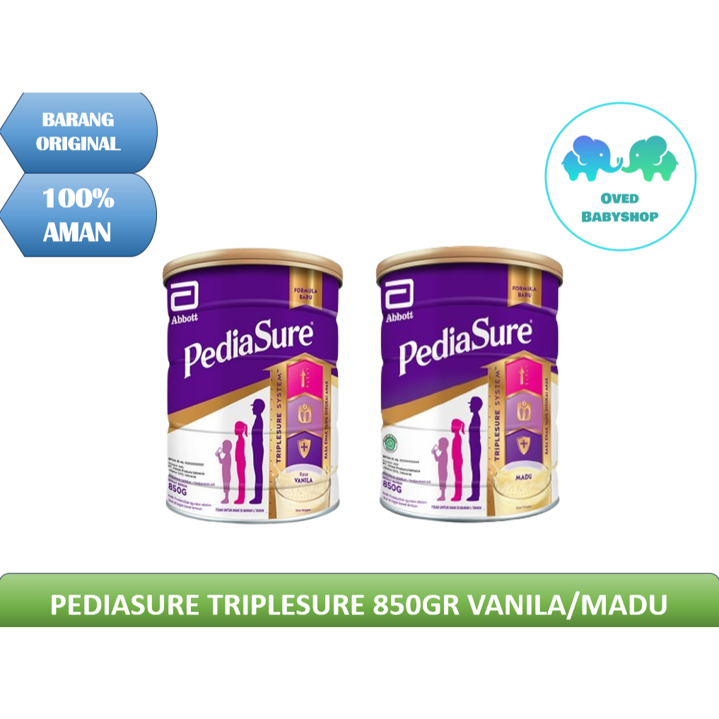 Jual PEDIASURE TRIPLESURE Rasa Vanila/Madu 850gr untuk anak usia 1-10thn | Shopee Indonesia