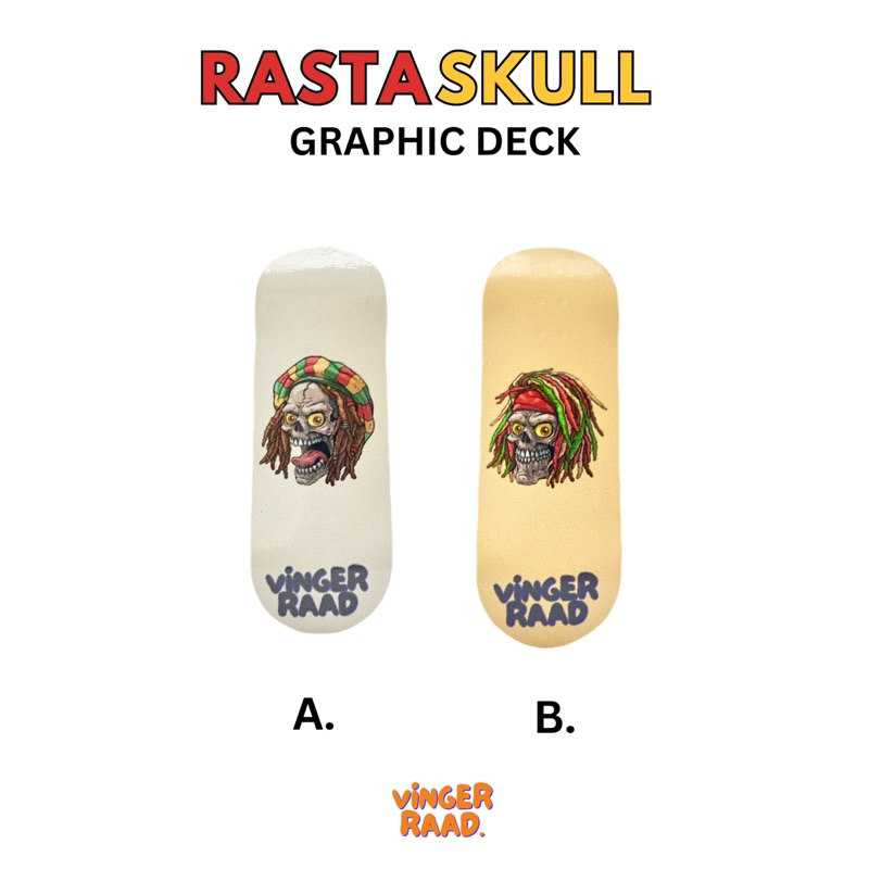 Jual Vinger Raad Rasta Skull Skateboard Real Wear Graphic American Wood ...