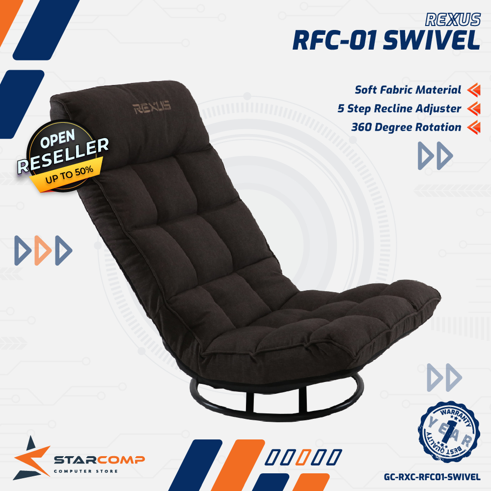 Jual Rexus Swivel RF-C01 Gaming Floor Chair Rexus RFC01 Kursi Lantai ...