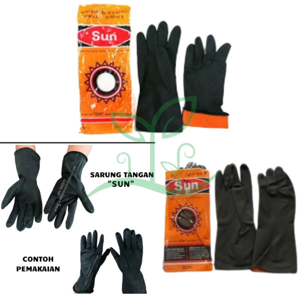 Jual Sarung Tangan Latex Hitam/ Sarung Tangan Sun/ Sarung Tangan Karet ...