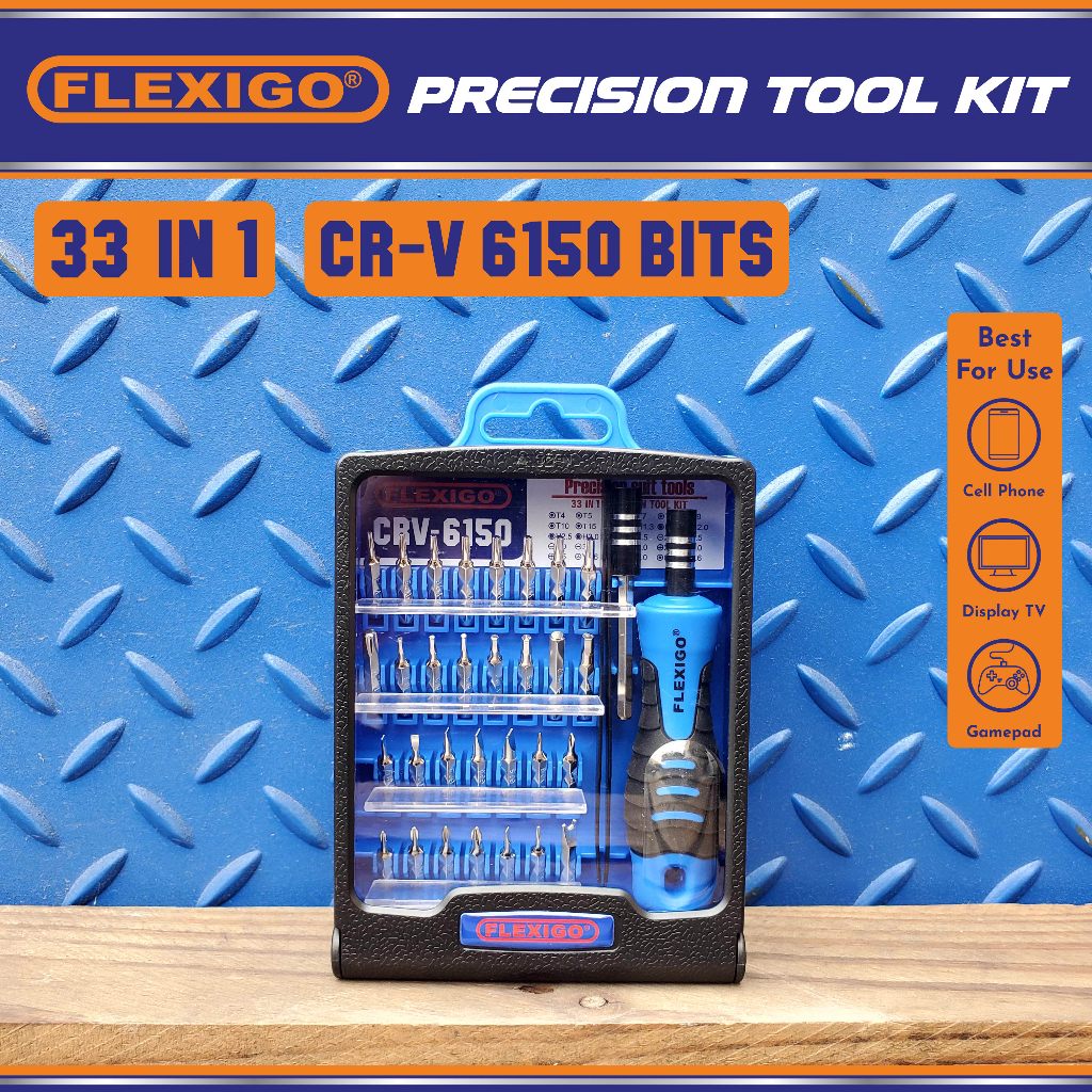 Jual Obeng Presisi set Screwdriver 33 pcs Chrome Vanadium spec 6150 ...