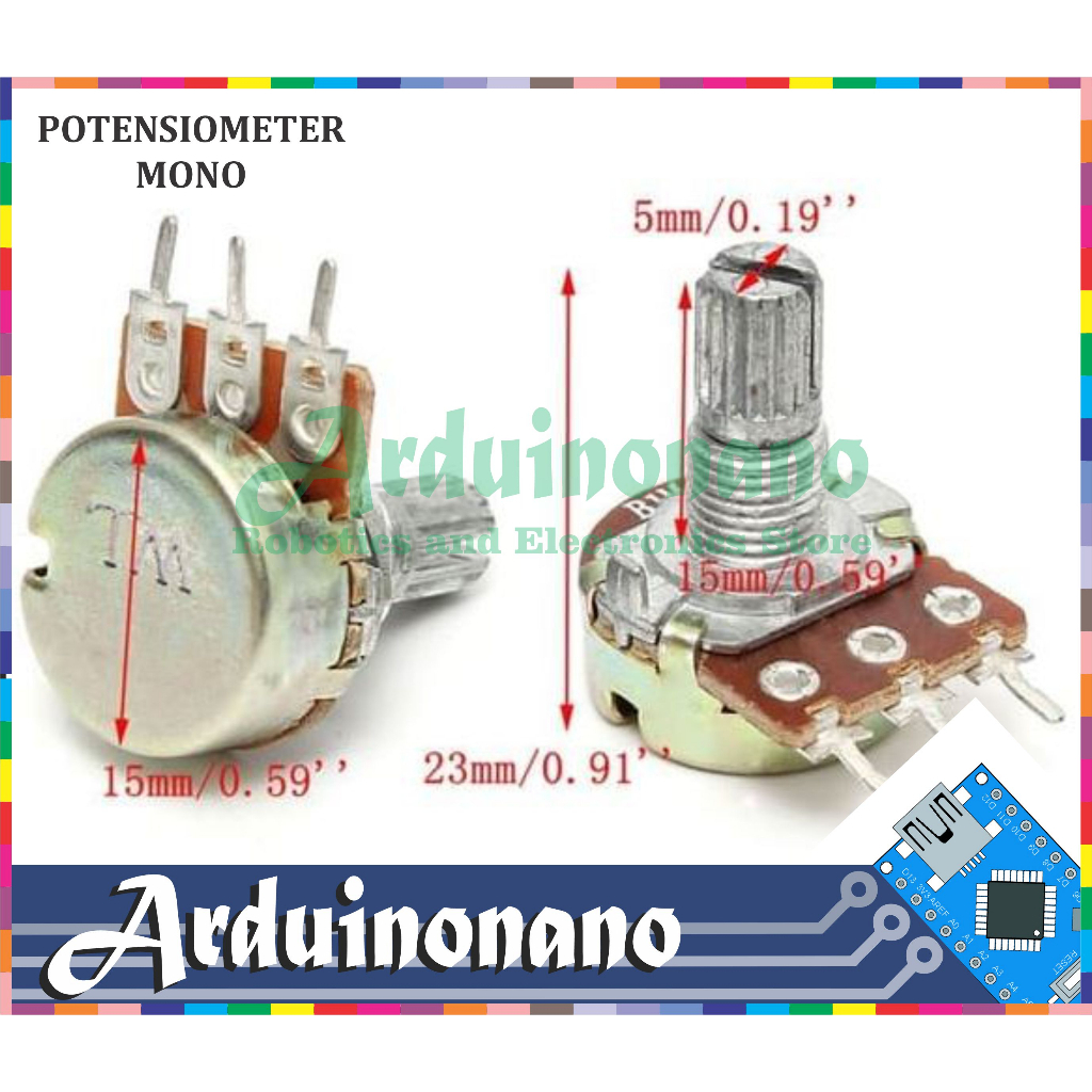 Jual Potensiometer 50k potensio mono B50k good quality | Shopee Indonesia