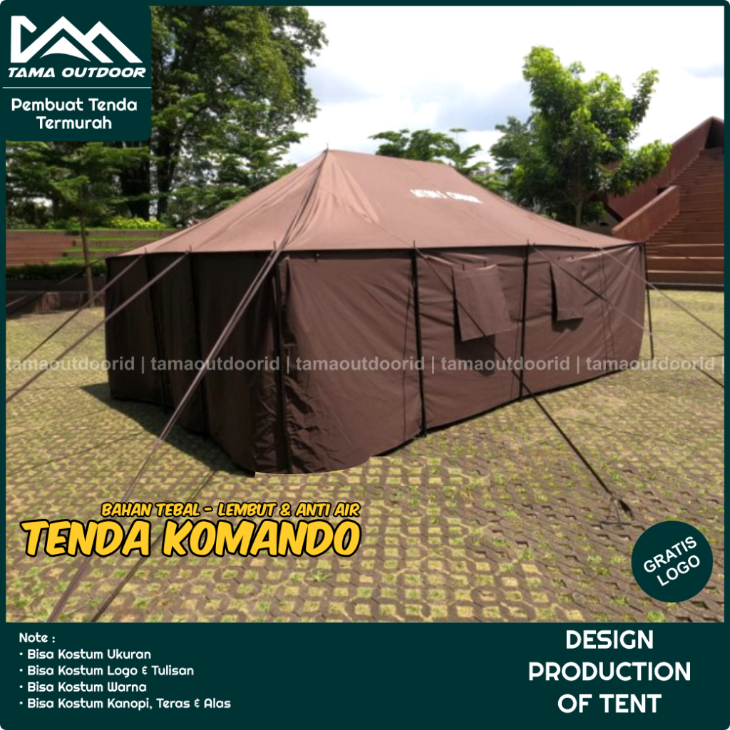 Jual Tenda Komando Perkemahan Uk 4x6 - Regu Anti Air Tebal Tidak Kusut ...