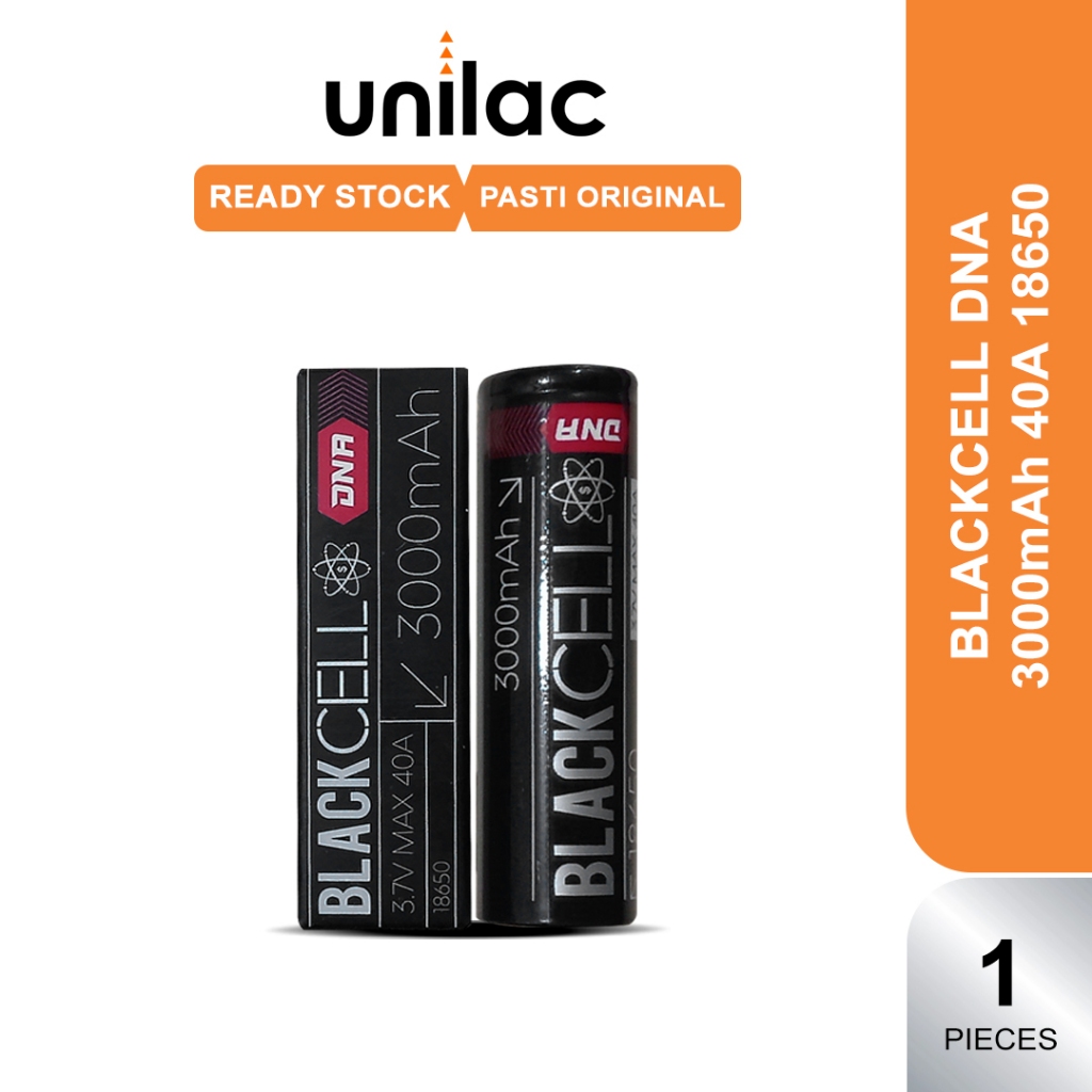 Jual Authentic Baterai 18650 Blackcell DNA 3000mAh INR 18650 40A ...