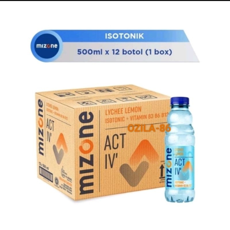 Jual Mizone minuman istonik rasa Lemon 500 ml Per Dus Isi 12 Botol | Shopee Indonesia