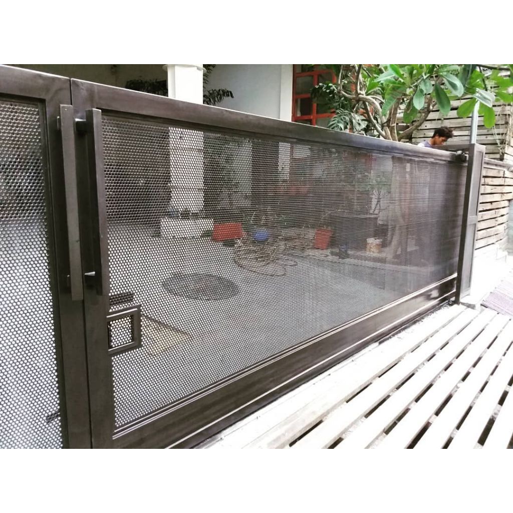 Jual Pagar plat perforated sidoarjo tebal 1mm | Shopee Indonesia