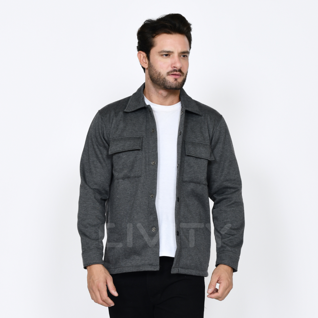 Jual Civity Shacket Jacket - Jacket Pria Bahan Fleece Hitam | Shopee ...