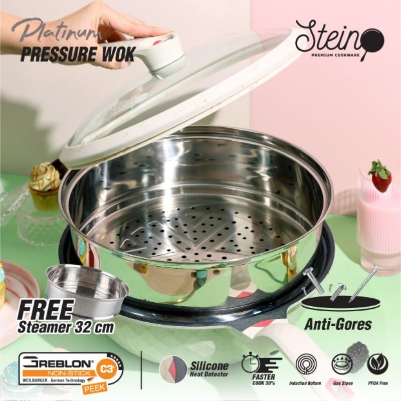 Jual platinum pressure wok stein cookware | Shopee Indonesia