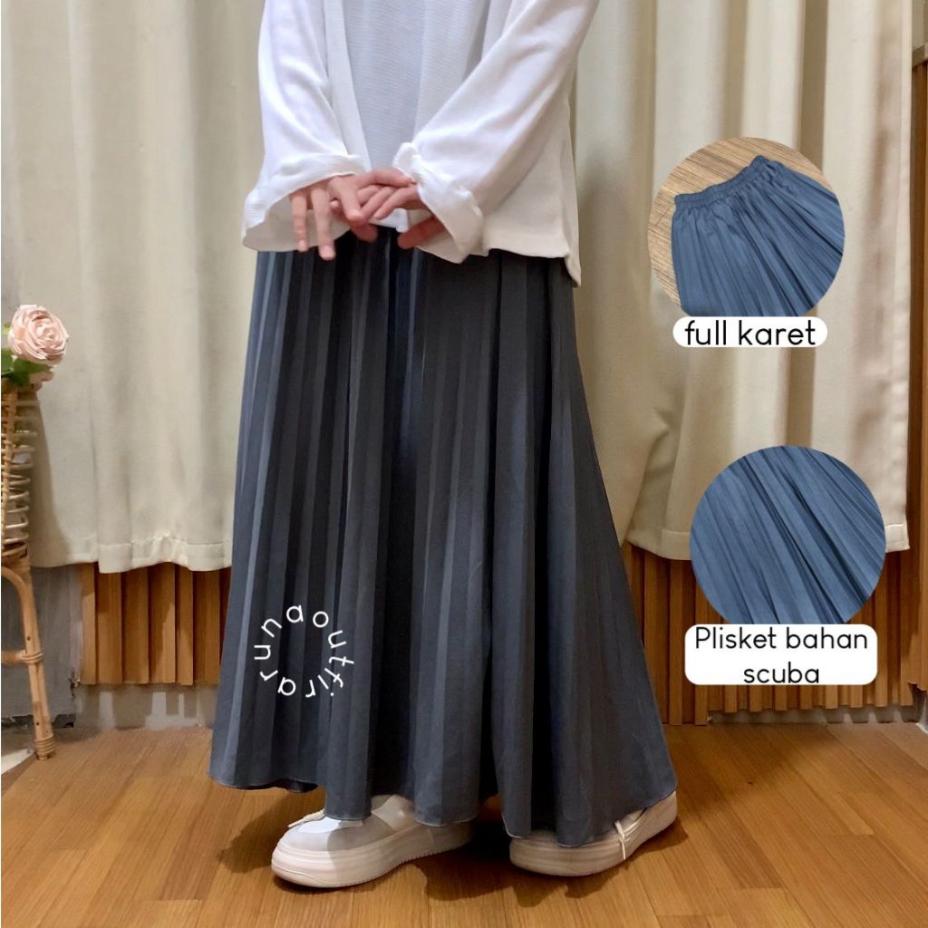 Jual PLEATED SKIRT / ROK PLISKET MURAH BY ARUNA OUTFIT | Shopee Indonesia