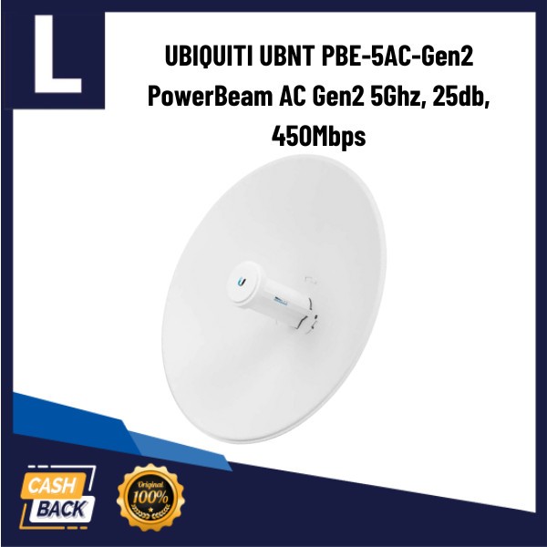 Jual UBIQUITI UBNT PBE-5AC-Gen2 PowerBeam AC Gen2 5Ghz, 25db, 450Mbps ...