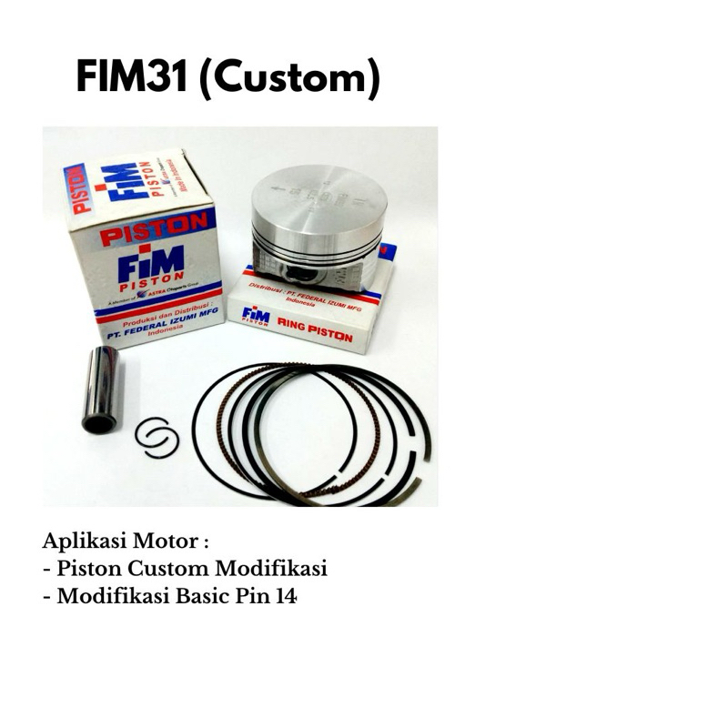 Jual PISTON KIT FIM IZUMI CUSTOM DOME MENTAH FIM31 PISTON MOTOR MODIF ...