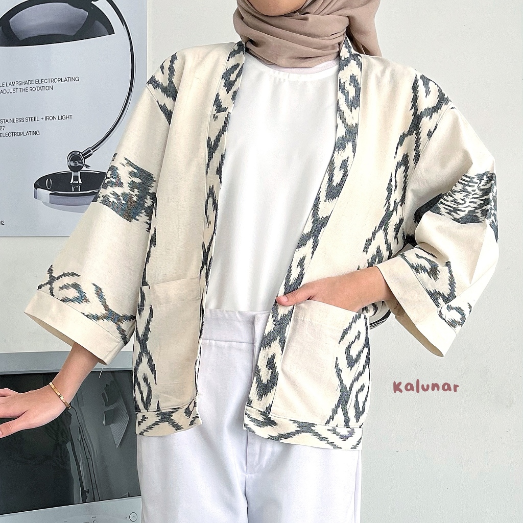 Jual KALUNAR - Areta Outer Kimono Unisex (Atasan Cardigan Motif Batik ...