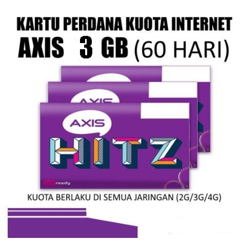 Jual Kartu Perdana AXIS 3GB (60 Hari) Kuota Nasional - Reguler Full 24 ...