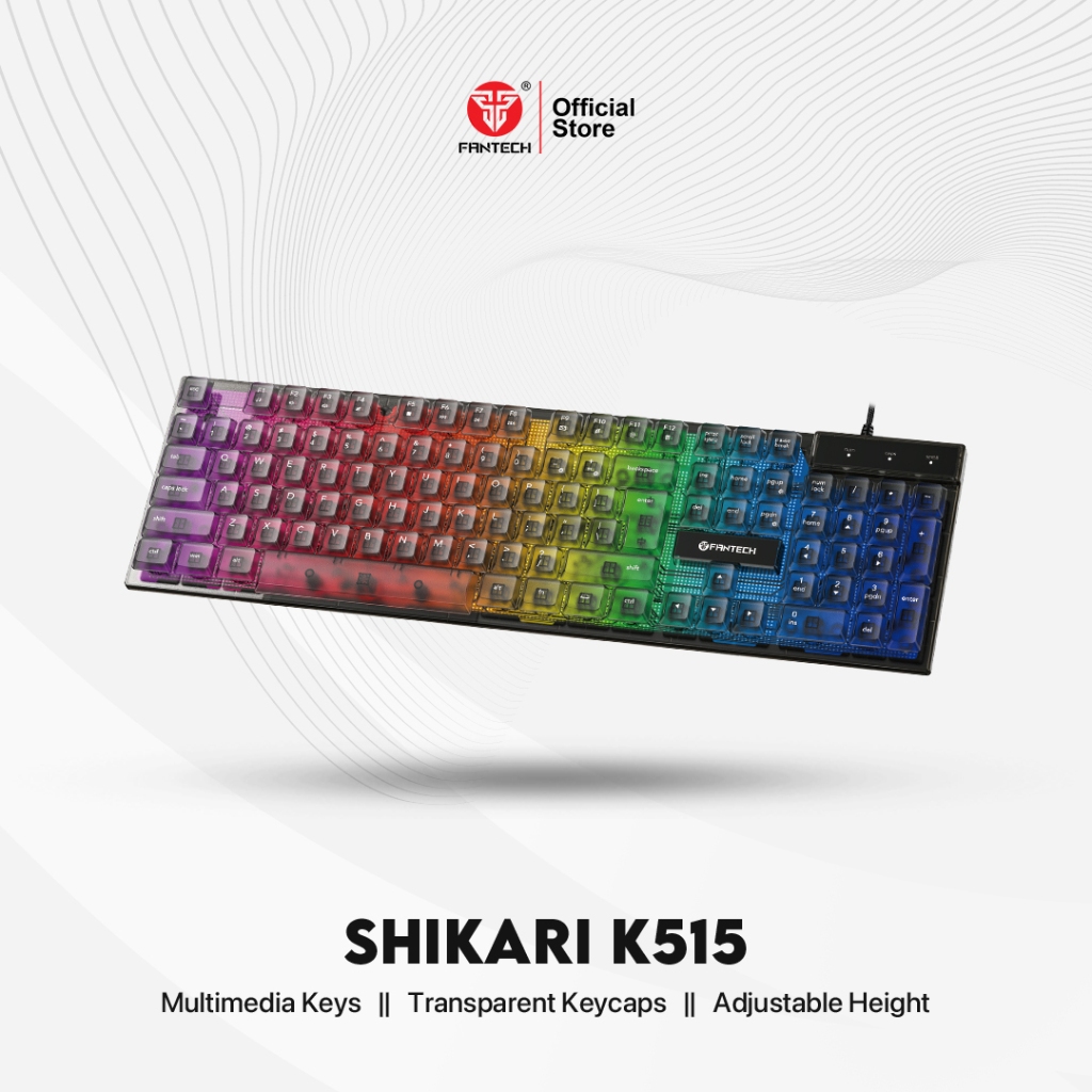 Jual Fantech SHIKARI K515 Keycaps Transparan Keyboard Gaming RGB ...