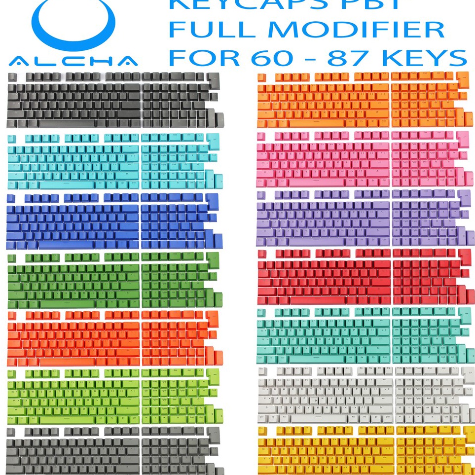 Jual ALCHA KEYCAPS PBT FULL MODIFIER 117 KEYS OEM PROFILE BACKLIT ...