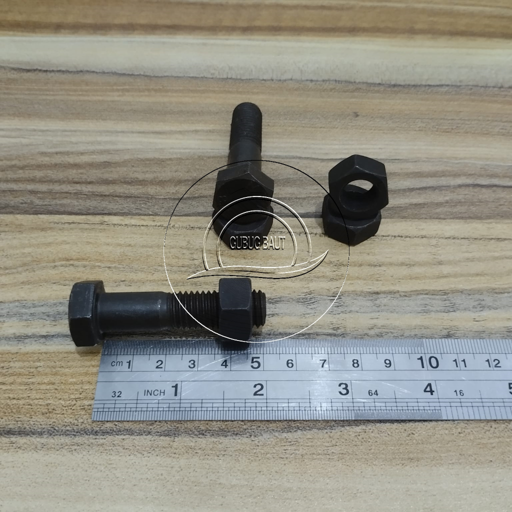 Jual BAUT BAJA KUNCI 19 PANJANG 5CM M12 X 50 HTB GRADE 8.8 M12X50 HALF DRAT 5 CM PITCH 1.75 ...