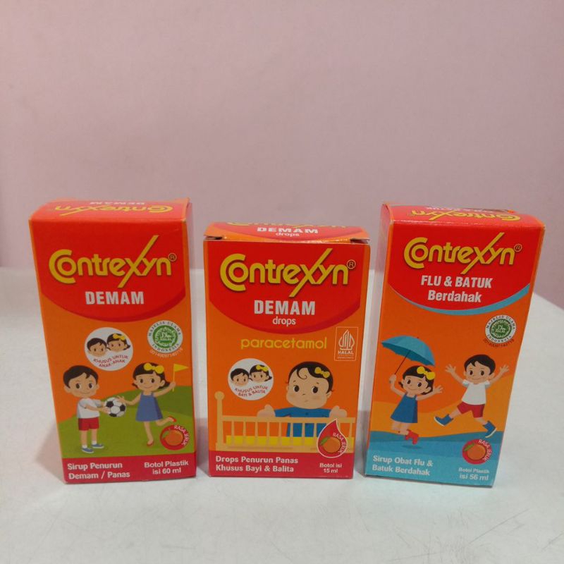 Jual contrexyn syr demam, flu dan batuk anak | Shopee Indonesia