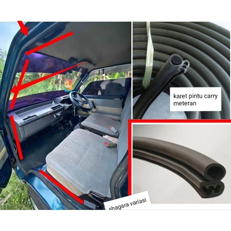 Jual KARET PINTU CARRY 10 METERAN BISA JUGA UNTUK MOBIL LAINYA / KARET ...