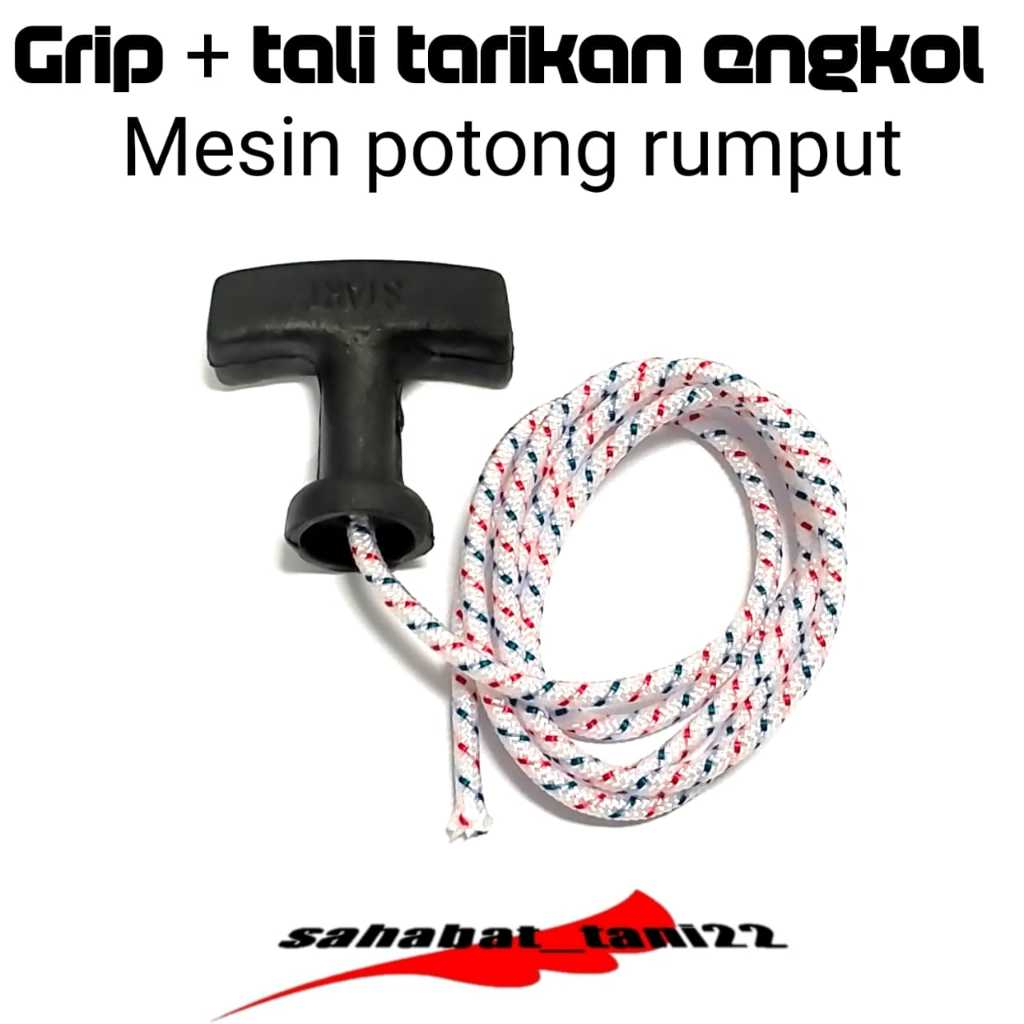 Jual Tali Recoil Stater Mesin Potong Rumput 3mm + Grip Handle Tali ...