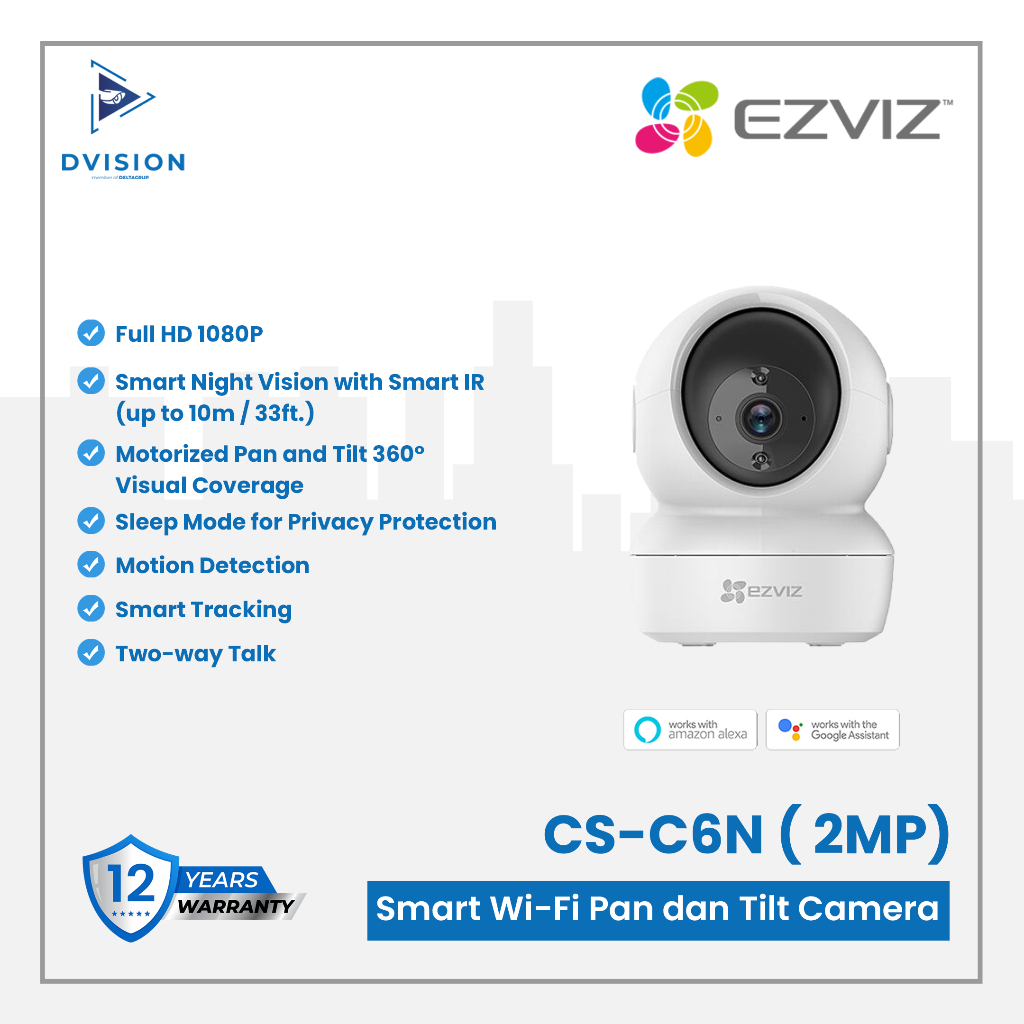 Jual Ezviz C6N 2MP Smart Wifi Pan Tilt IP Camera CCTV Indoor 1080p ...