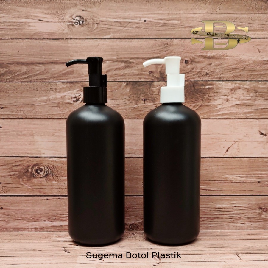 Jual Botol Kemasan Sabun Mandi Cair 500ml Hitam Doff Pump Lotion Luxury | Shopee Indonesia
