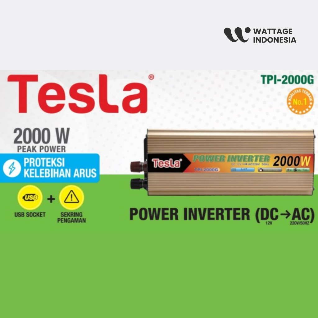 Jual Tesla Power Inverter 2000 Watt Peak Power DC to AC TPI-2000G ...