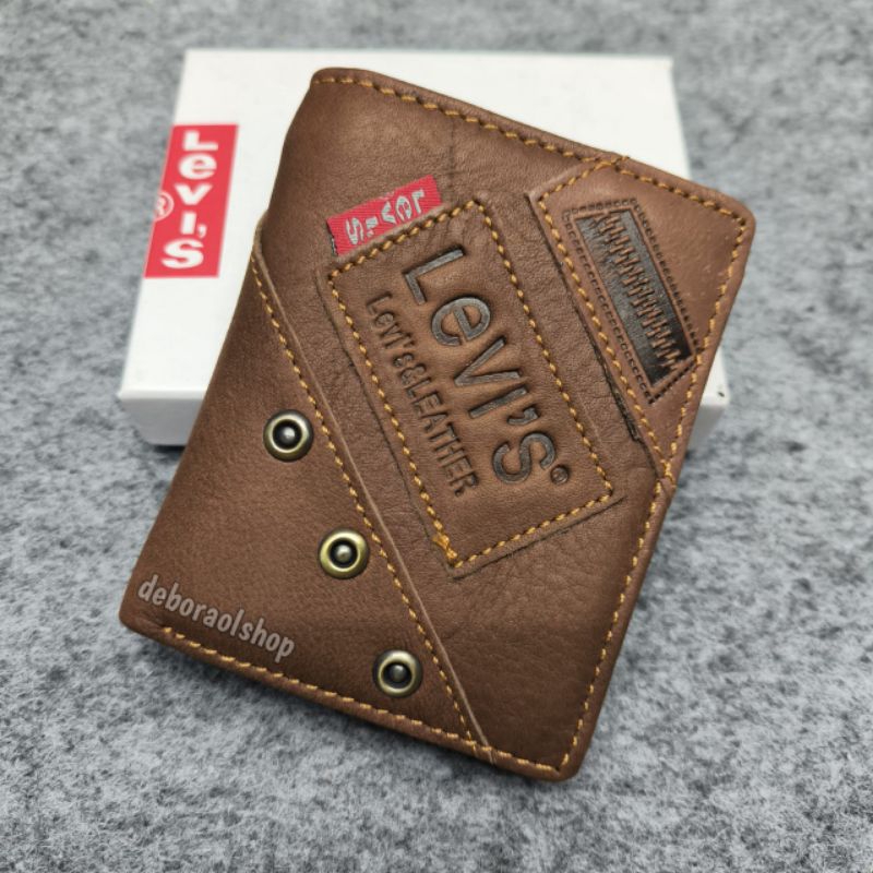 Jual Dompet kulit pria/ Dompet model lipat buku ukuran standar/ Dompet ...