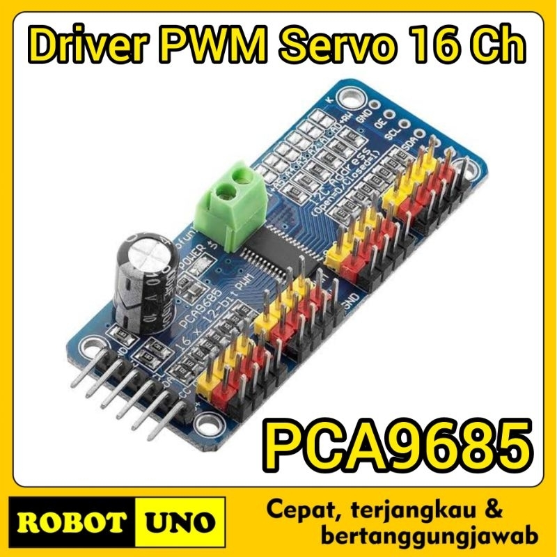 Jual PCA9685 16 Channel 12 Bit PWM I2C Driver Motor PCA9685 Modul for Servo Driver Board PWM ...