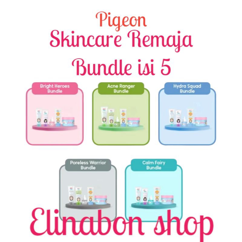 Jual Pigeon SkinCare Remaja Bundle isi 5 | Shopee Indonesia