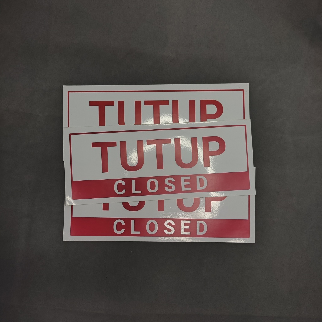 Jual STIKER TANDA LABEL TUTUP / CLOSED | Shopee Indonesia