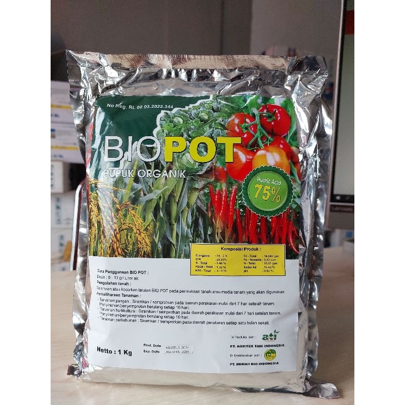 Jual Pupuk Humic Acid BIO POT 1 Kg - Pupuk Organik Pembenah Tanah Asam ...