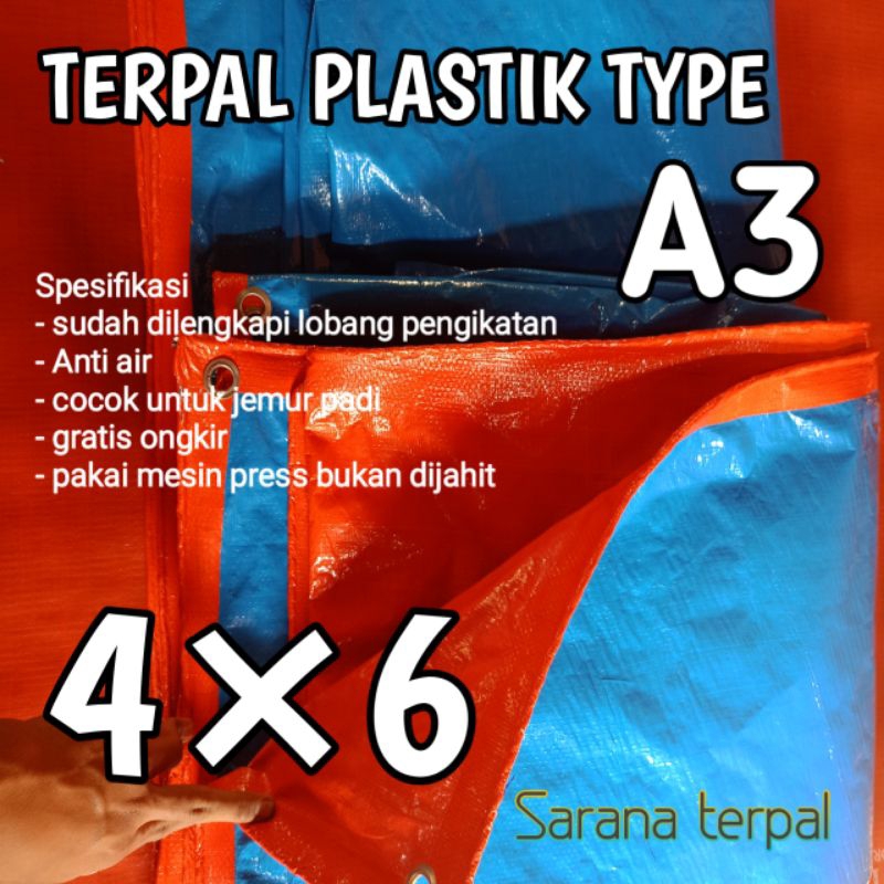 Jual terpal plastik type A3 ukuran 4×6 cap trekk | Shopee Indonesia