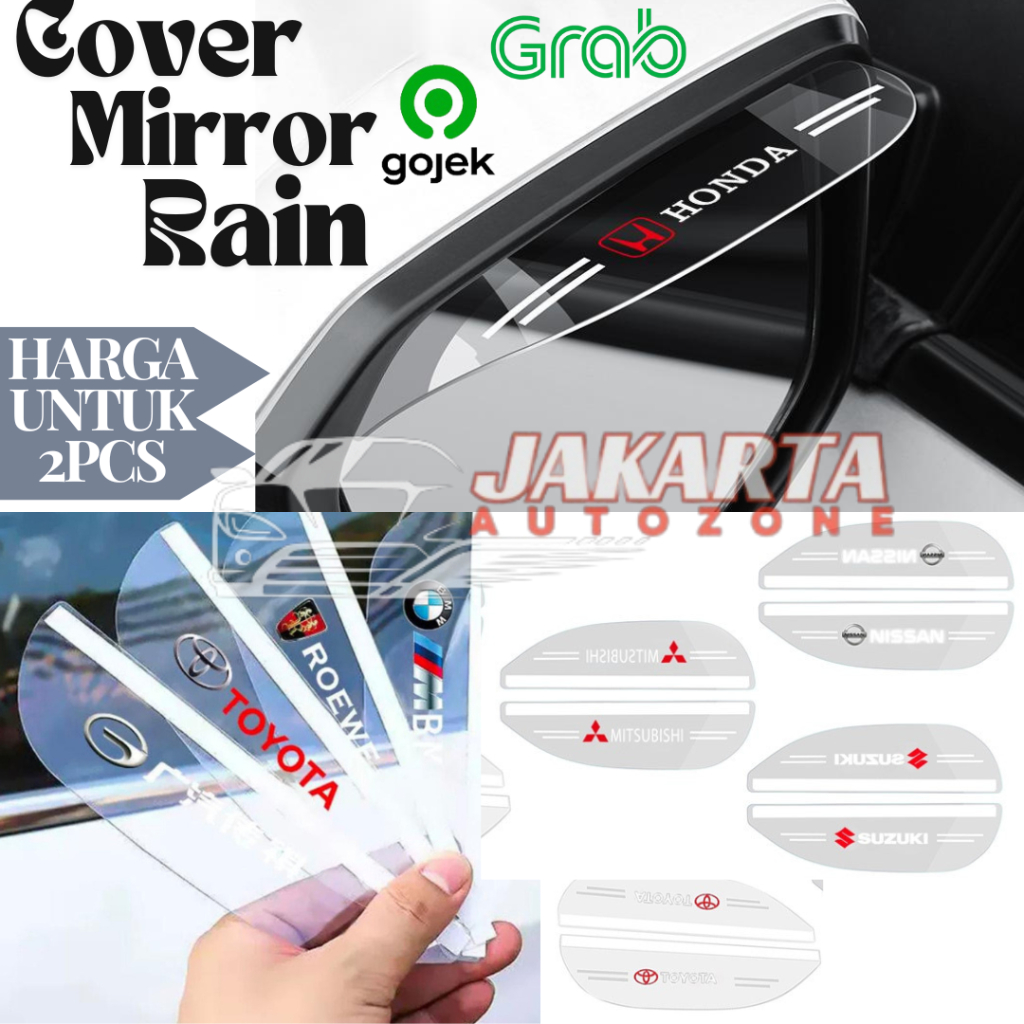 Jual 2pcs Pelindung Spion Mobil Car Cover Mirror Rain Shield Talang Air ...