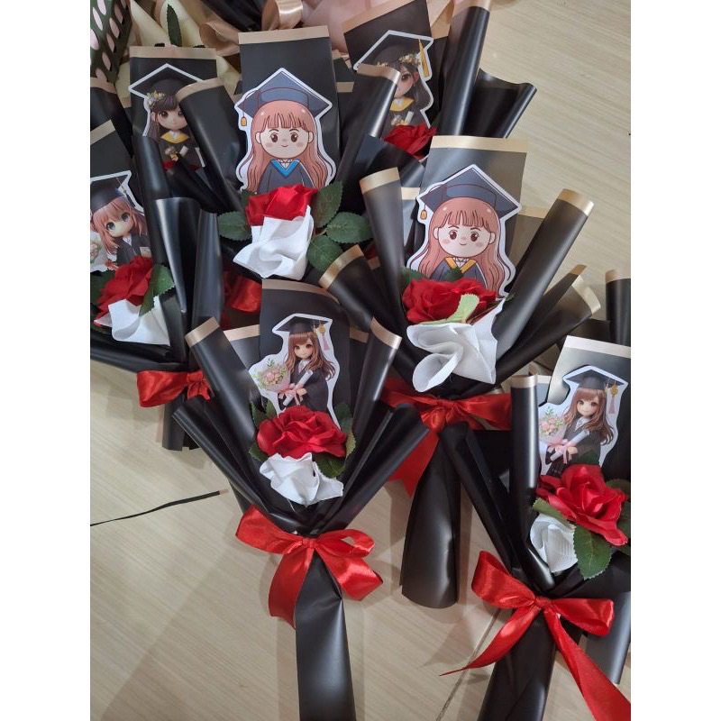 Jual Buket wisuda (topper/ buket topper wisuda / buket Bunga / buket ...